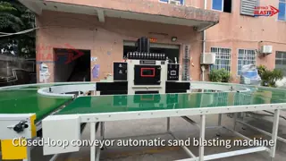 closed-loop system conveyor type automatic sand blasting machine