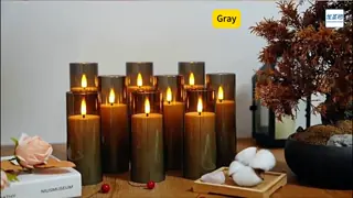 battery catholic light color cylinder pillar flameless ivory swing electronic led candles