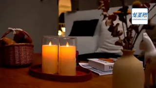 wholesale 12pcs wax pillar wedding smokeless flickering flameless electronic battery led candle