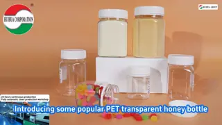 food grade clear pet bottle with screw lid for health products
