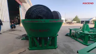 china ascend 10 bags per hour three rollers water wet pan mill for gold silver ore stone grinding