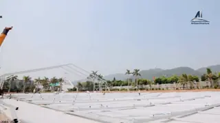 aluminum structure warehouse large frame industrial tent buildings snow resistant