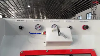 turntable wet sand blasting machines dust free sandblasting machine