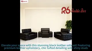 residential tufting black leather sectional sofa marquette scandinavian couch