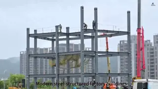 prefab multi storey steel frame building anti earthquake for office school use