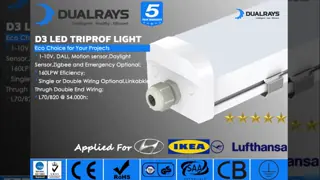dualrays ip65 2ft 4ft 5ft tri proof led light 20w 30w 40w 50w for warehouse