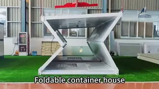 custom q235 steel folding expandable module container house quick assembly 2 floors
