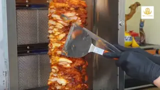 4 head commercial automatic rotating shawarma machine barbecue chicken skewer