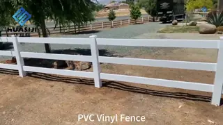 factory protective pvc ranch fence eco friendly 3 rail vinyl horse fence