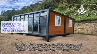 soundproof expandable container house with eco-friendly design for versatile use