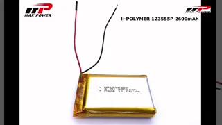 123555p 2600mah 3.7v lithium polymer battery kc cb ul