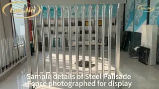 high security anti climb steel palisade fencing q345 steel for airports prisons