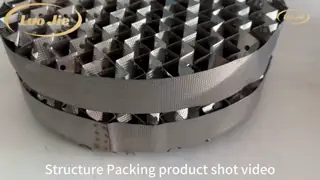 high efficiency metal structured packing for low pressure drop and throughput