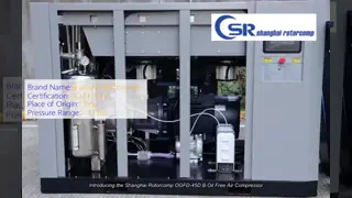 shanghai rotorcomp ogfd-45d b oil free air compressor direct drive fixed speed variable speed