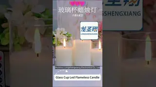 home decoration paraffin wax glass customized flameless led candle