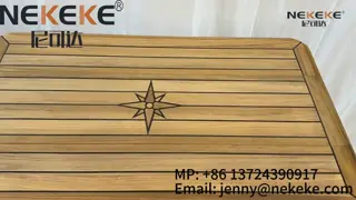handcrafted rectangular marine teak sliding table top , yacht wood table top