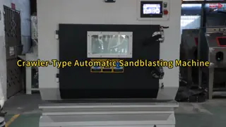 automatic sand blasting machine with rubber belt track