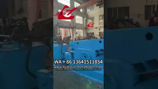 q43-2500 hydraulic alligator scrap metal shear with 2500 kn cutting force and 1000 mm blade length
