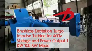 brushless excitation turgo impulse turbine for 400v voltage and power output 1 kw 100 kw made