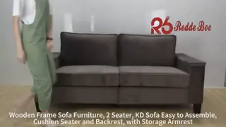 modern relaxed upholstered washable linen sofa with storage water repellent