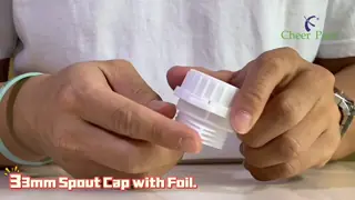 33mm plastic spout caps use on stand-up pouch packaging for packing food & cosmetic