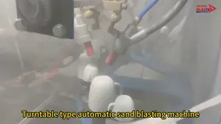 automatic sand blasting machines turntable type sandblast abrasive cleaning