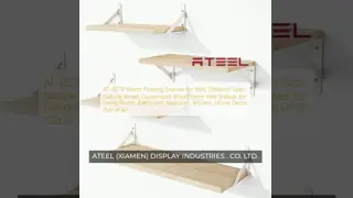 at-0278  wood floating shelves for wall, different sizes natural wood customized wood finish