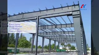 hot rolled steel grade commercial steel building with pvc rain spout and bolt connection