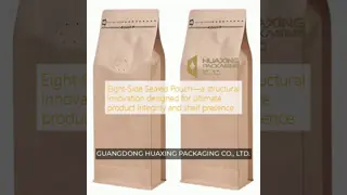 ultra high barrier 8 side seal pouch food packaging resealable bags oem brand