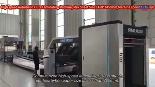 jiguo fmz-1700 high speed automatic flute laminating machine,max. sheet size：1700*1450mm，machine