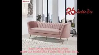 odm modular wing back channel back velvet sofa stain resistant moistureproof