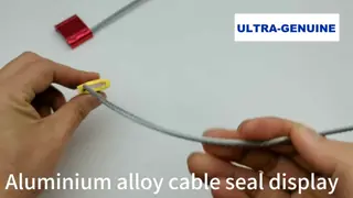 blue aluminium alloy cable security seal with 12.8 kn tensile strength and pull tight locking