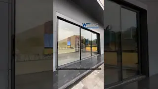 epdm 6063-t5 aluminium double sliding doors heavy duty with soundproof
