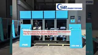 rotorcomp lgcd-200d a screw air compressor free air delivery for industrial applications