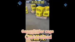 hot dipped galvanized gas bottle transport cage high security 6 bottle capacity
