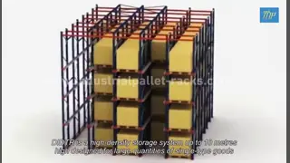 metal double side drive in pallet racking for cold store , pallet shelving racks