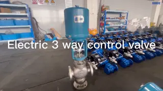 songo 3way flange electric control valve ac220v  electric 3 way modulating valve for steam