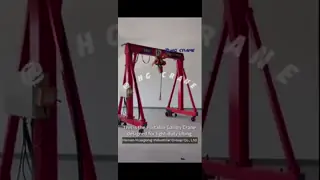 height adjustable hand winch gantry crane with 0.5~5ton capacity and remote control