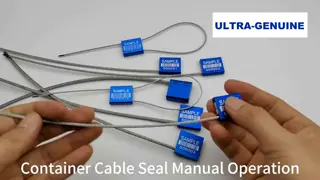 yellow us-cc251 2.5 mm cable security seal with 4.54 kn tensile strength