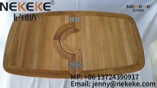 foldable design teak wood table top 900x500mm 570x 500mm barrel shaped