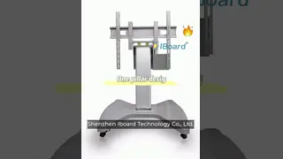 motorized height adjustable touch screen monitor interactive smart board use electronic mobile stand