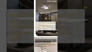 led ceiling fan light e27 remote control 3 colors changeable indoor home decoration bedroom led fan