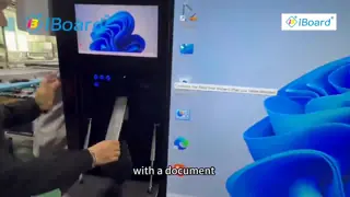 iboard 4k ultra hd interactive whiteboard with 20-point touch and android windows for education