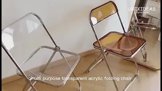 portable indoor outdoor chair transparent metal plastic folding chairs