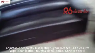 luxury design leather sofa sets with adjustable headrest for hotel lobby use
