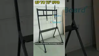 new arrive interactive whiteboard stand movable 42 to 75 inch tv monitor lifting mobile stand