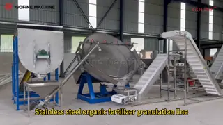 chicken manure cow dung disc granulator organic fertilizer production line equipment