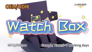 handmade luxury logo travel watch box leather velvet lining 6 slots watch case