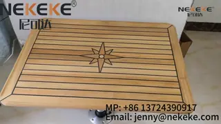folding teak table top for rv camping , square handcrafted teak table without pedestal