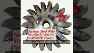 stainless steel water impulse turbine for sustainable power generation
